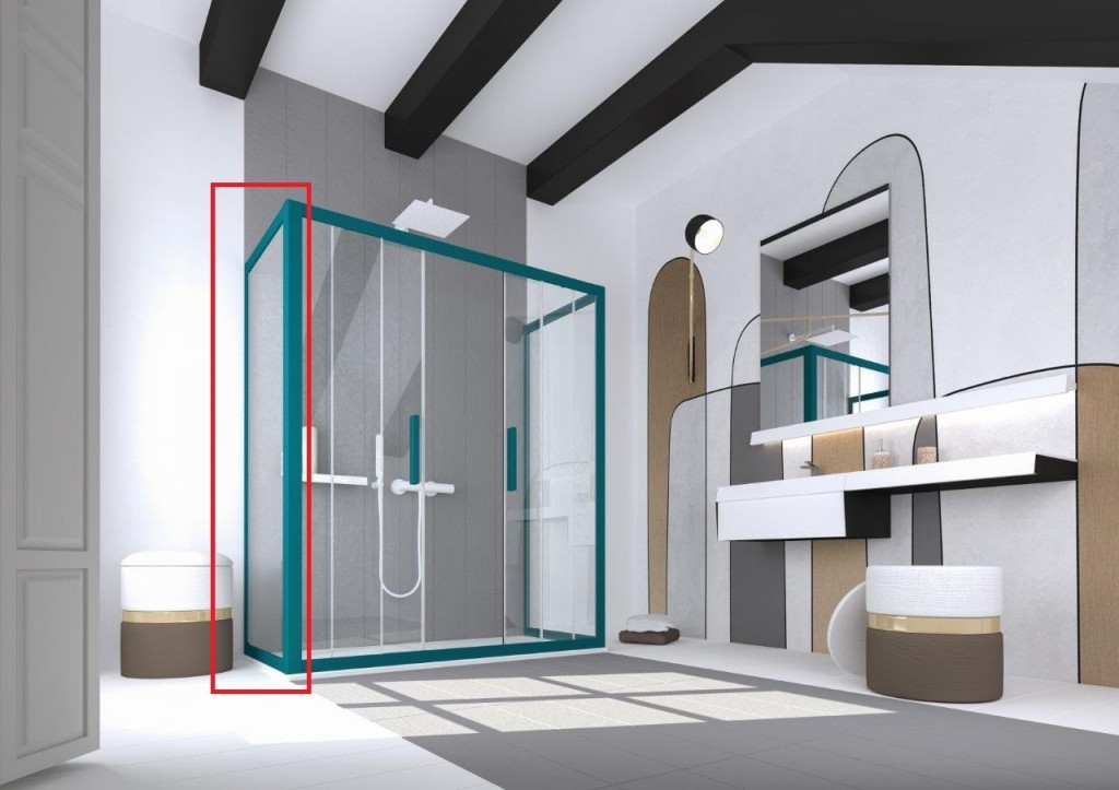 FORTE - Pevná stěna BE.COLORS F1 - Barva rámu - 498 blue navy, Rozměr A ...