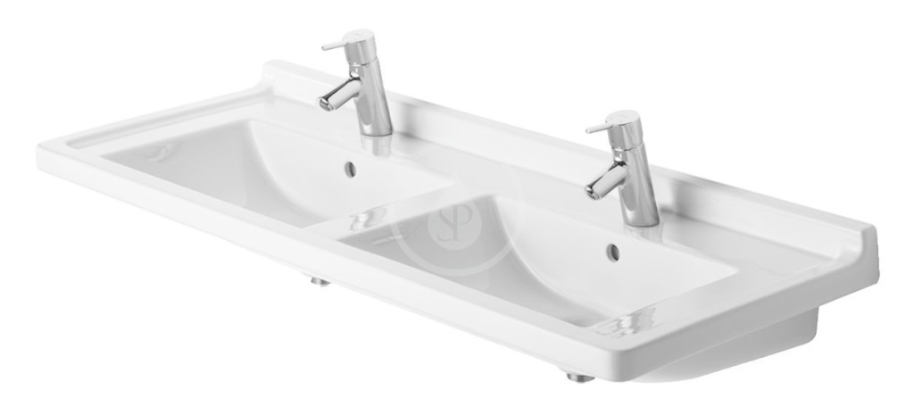 DURAVIT - Starck 3 Dvojumyvadlo nábytkové 1300x490 mm, se 3 otvory pro ...