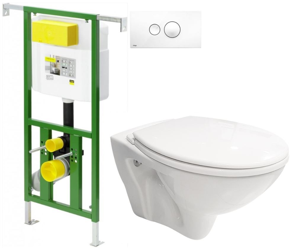 Eko PLUS modul do jádra WC čelní ovládání SET + ovládací tlačítko BÍLÉ ...