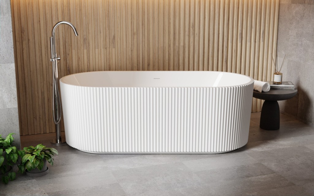 HOPA - Volně stojící vana GIULIANA bílá, sifon se štěrbinovým přepadem ...
