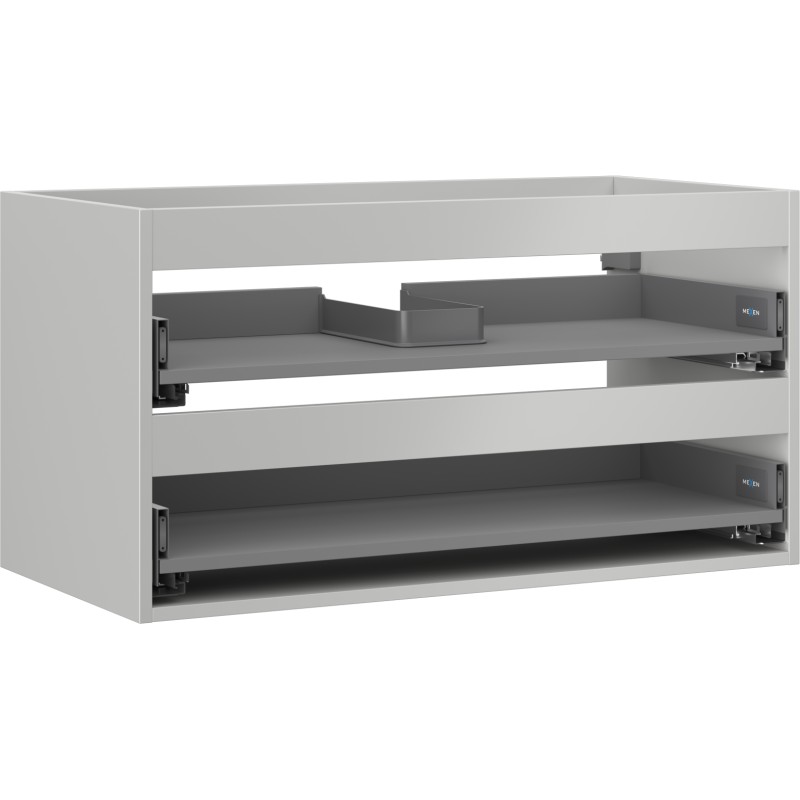 MEXEN - Box-A skříňka pro umyvadlo 90, 2 szuflady, šedý mat (91AX0-0900 ...