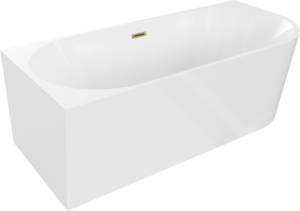 MEXEN/S - Mia vana volně stojící rohová levá 160 x 75 cm, bílá, sifon a ...